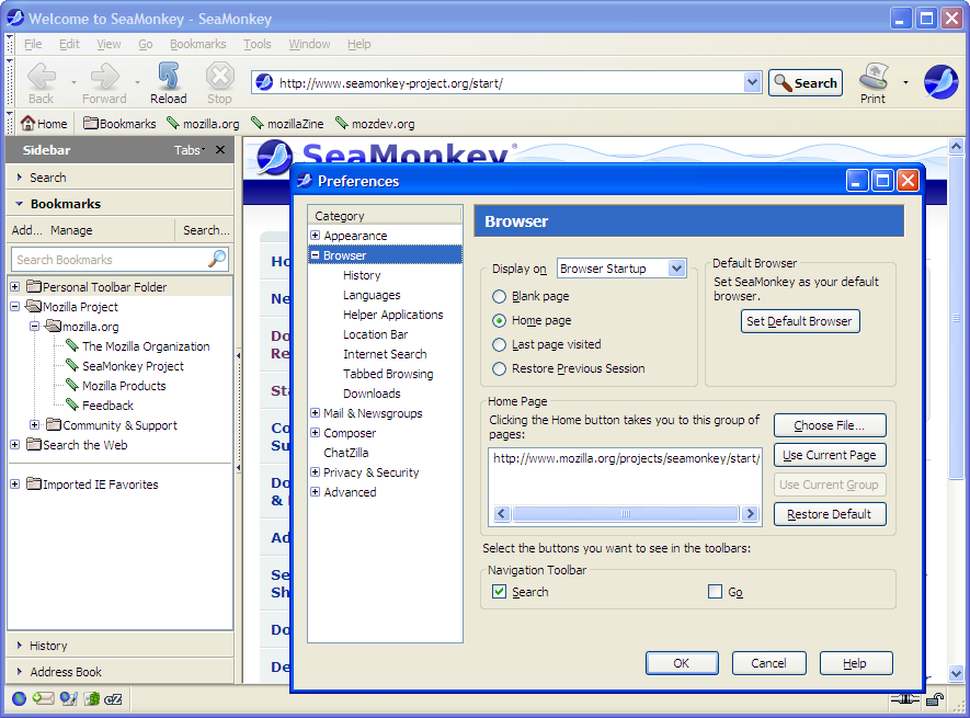 SeaMonkey 2.0 Screenshots